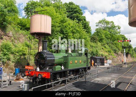 Steam locomotive 1450 in GWR colours on Forest of Dean railway pulling ...