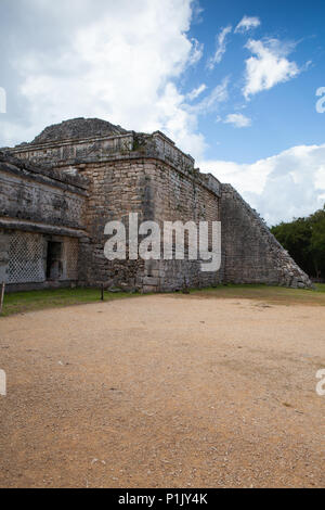 A massive step pyramid known as El Castillo at Chichen, Mexico Stock ...