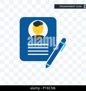 Biography icon logo sign vector outline in black and white color Stock ...