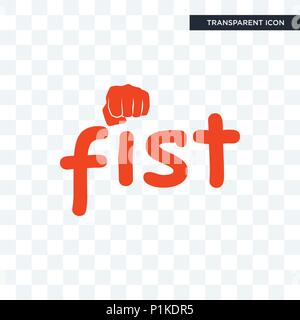 Fist vector icon isolated on transparent background, Fist transparency ...