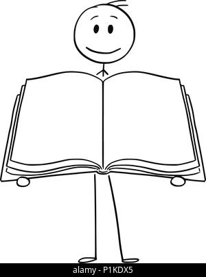 Cartoon of Man or Businessman Holding Empty or Blank Sign Stock Vector ...