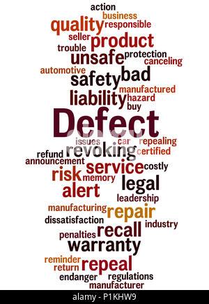 Defect, word cloud concept on white background Stock Photo - Alamy