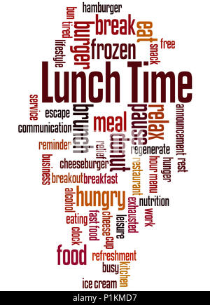 Time for Lunch, word cloud concept on white background Stock Photo - Alamy
