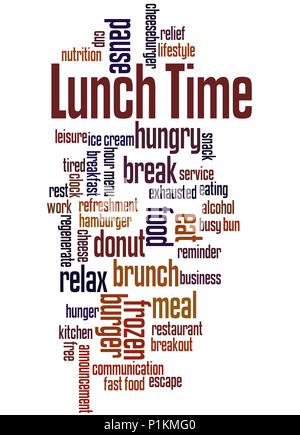 Time for Lunch, word cloud concept on white background Stock Photo - Alamy