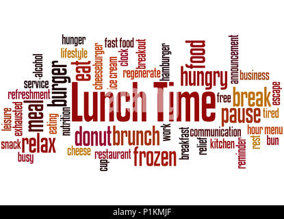 Time for Lunch, word cloud concept on white background Stock Photo - Alamy
