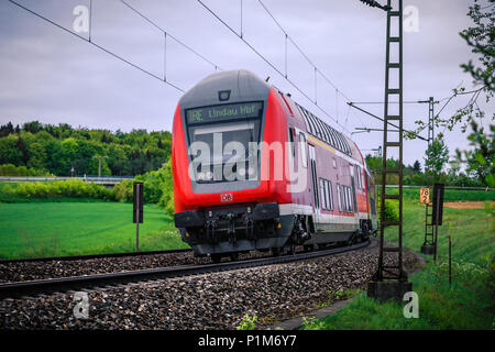 Westerstetten, Germany - May 1, 2018: DBAG Class 146 electric ...