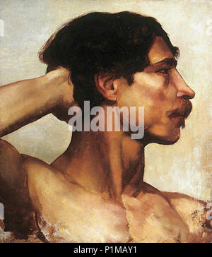 Leighton Frederic - Study of a Male Model Stock Photo - Alamy