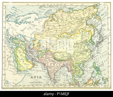 Map of Asia 1899 Stock Photo - Alamy