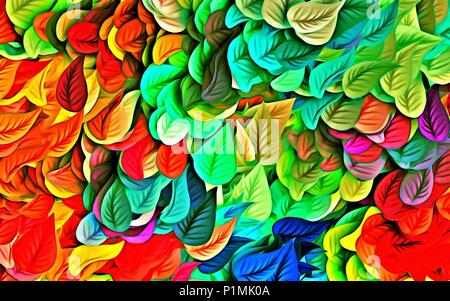 Computer graphics of abstract floral psychedelic background stylization ...