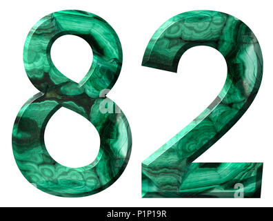 Green Number 82 isolated white background Stock Photo - Alamy