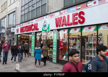 Shop wales souvenir store, Cardiff city, Wales UK Stock Photo - Alamy