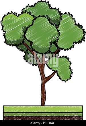 Tree on ground scribble Stock Vector Image & Art - Alamy