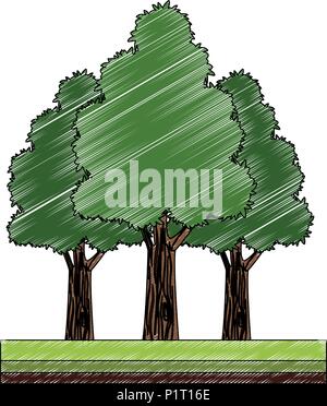 Trees on ground scribble Stock Vector Image & Art - Alamy