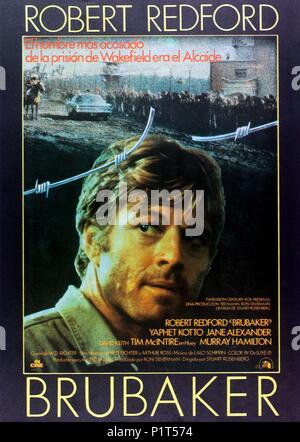 Brubaker Year 1980 Director Stuart Rosenberg Robert Redford Stock Photo ...