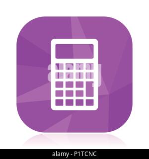 Calculator flat vector icon. Calc violet web button. Math internet square sign. Business modern design symbol in eps 10 Stock Vector Image Art Alamy