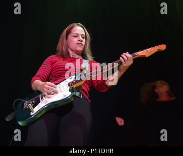 Charlotte Caffey of The Go-Go's performs during the first weekend of ...