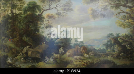 'Woodland Scenery with Prophet Elijah and Animals,' painted by Gillis ...