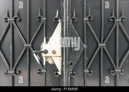 Forged Metal Gate and sealed. The gate was painted white in a small ...