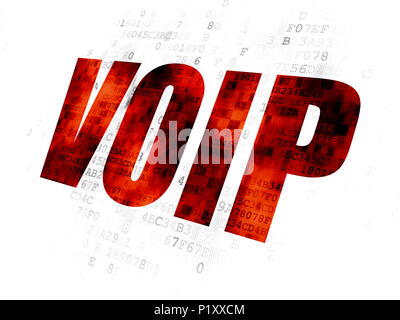 Web development concept: VOIP on Digital background Stock Photo - Alamy