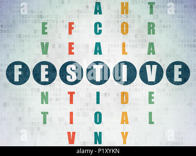 Holiday concept: Festive in Crossword Puzzle Stock Photo - Alamy