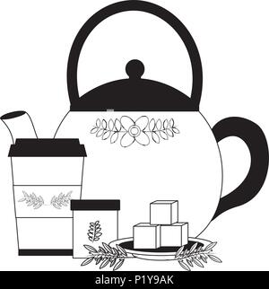 container plastic of tea herb isolated icon vector illustration design ...
