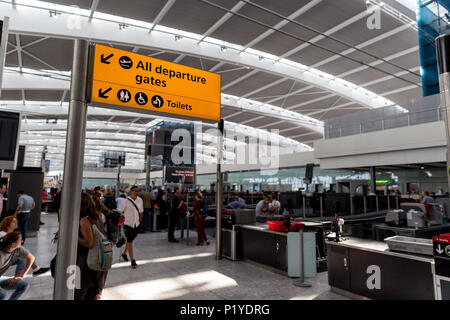 Sign for gates at Heathrow Terminal 1, London, UK Stock Photo - Alamy