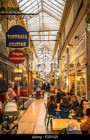 Victoria Station restaurant inside the Passage des Panoramas, one of ...