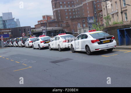 Leeds Black & White Taxis outside the new Victoria Gate Shopping Centre ...