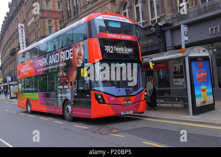 Leeds New Park & Ride Bus Stock Photo - Alamy