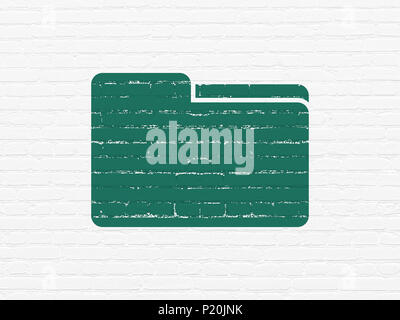 Business concept: Folder on wall background Stock Photo - Alamy