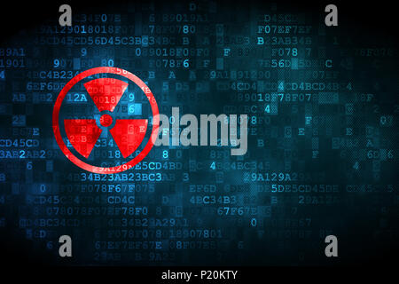 Science concept: Radiation on Digital Data Paper background Stock Photo ...
