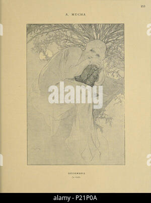 . Français : Alphonse Mucha les douze mois, mars illustration pour le ...