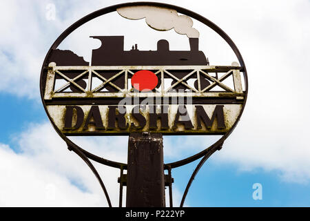 Darsham village sign, Suffolk, England Stock Photo - Alamy