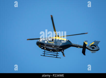 G-EMID UK Police Aviation Eurocopter EC135 helicopter over Reigate ...