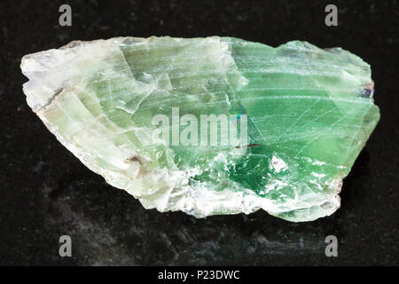 slab from green Beryl gemstone on black Stock Photo - Alamy