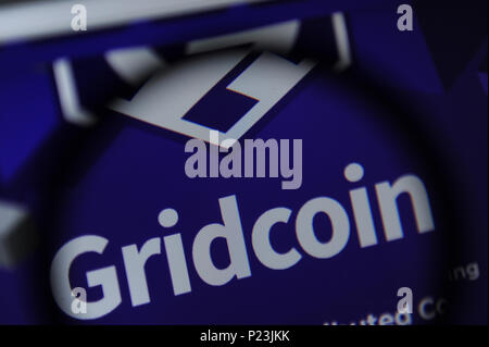 The Gridcoin cryptocurrency website Stock Photo - Alamy