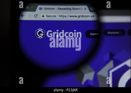 The Gridcoin cryptocurrency website Stock Photo - Alamy