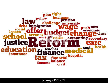Reform, word cloud concept on white background Stock Photo - Alamy