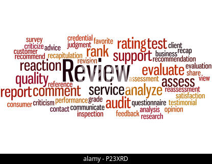Review, word cloud concept on black background Stock Photo - Alamy