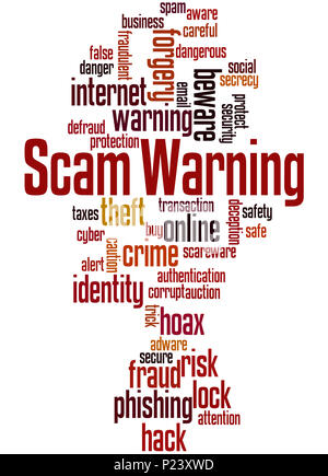 Scam Warning, word cloud concept on white background Stock Photo - Alamy