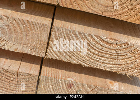 Neatly stacked timber planks. Cross section of wood Stock Photo - Alamy