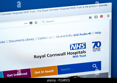 Royal Cornwall Hospital NHS Site Map Stock Photo - Alamy