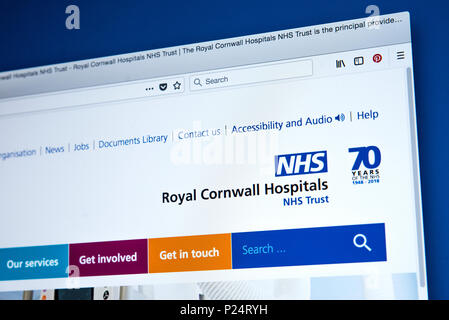 Royal Cornwall Hospital NHS Site Map Stock Photo - Alamy