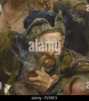 Saporoger Kosaken (Repin) - Kosak mit Pfeife Stock Photo - Alamy