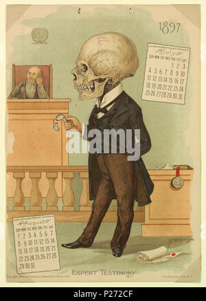 Calendar, The Antikamnia Calendar, 1897 Stock Photo - Alamy