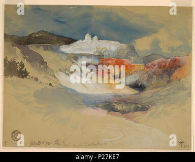 Drawing, Hot Springs, Yellowstone, 1892 Stock Photo - Alamy