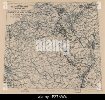 [February 21, 1945], HQ Twelfth Army Group situation map. 1945 by ...
