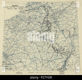 (January 3, 1945), HQ Twelfth Army Group situation map. LOC 2004630306 ...