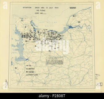 (July 9, 1944), HQ Twelfth Army Group situation map. LOC 2004629072 ...