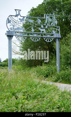 The Strawberry line path at Yatton somerset England UK Stock Photo - Alamy